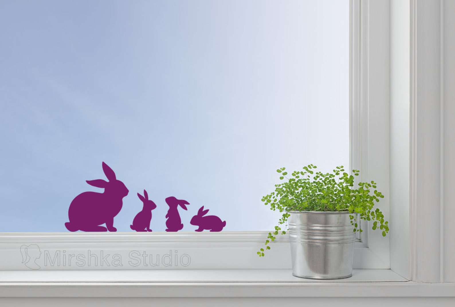 Cute Bunny Fabric Wall Stickers Rabbit Wall Decals Animal - Etsy