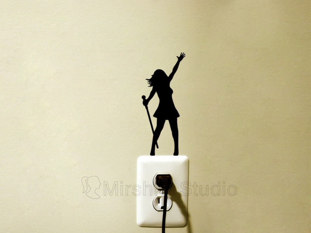 Female Singer Fabric Sticker Woman Musician Gifts Teen Girl Room Wall ...