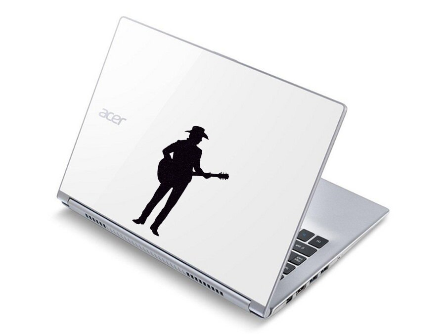 Country Music Fabric Decal Guitar Laptop Sticker Western | Etsy