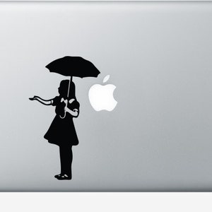 Umbrella Girl Velvet Wall Decal Teen Girl Room Decor Banksy Wall ...