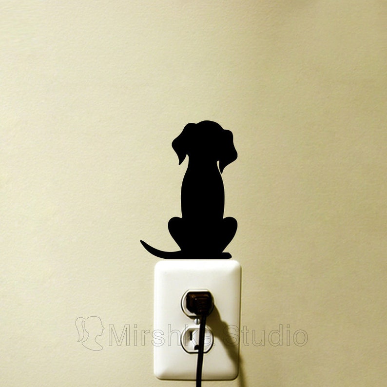 Cute Dog and Cat Light Switch Stickers Animal Silhouette - Etsy