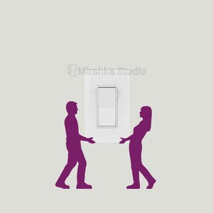 Cool Light Switch Fabric Sticker Funny Vinyl Wall Decal - Etsy