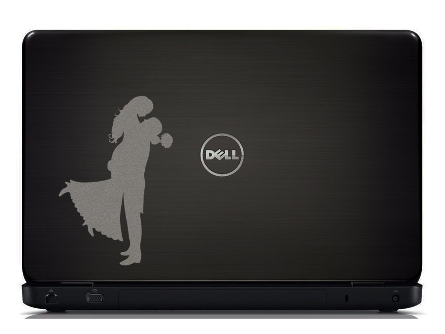 Bride and Groom Fabric Decal Wedding Laptop Sticker - Etsy
