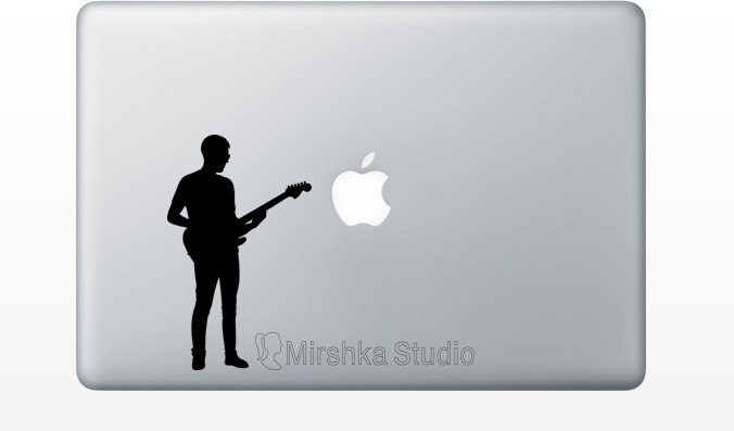 Rock Music Fabric Decal Electric Guitar Laptop Sticker - Etsy Israel