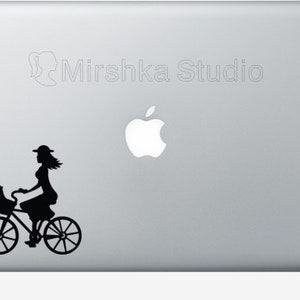 Girl on A Bike Fabric Light Switch Decal Bicycle Sticker Teen Girls ...