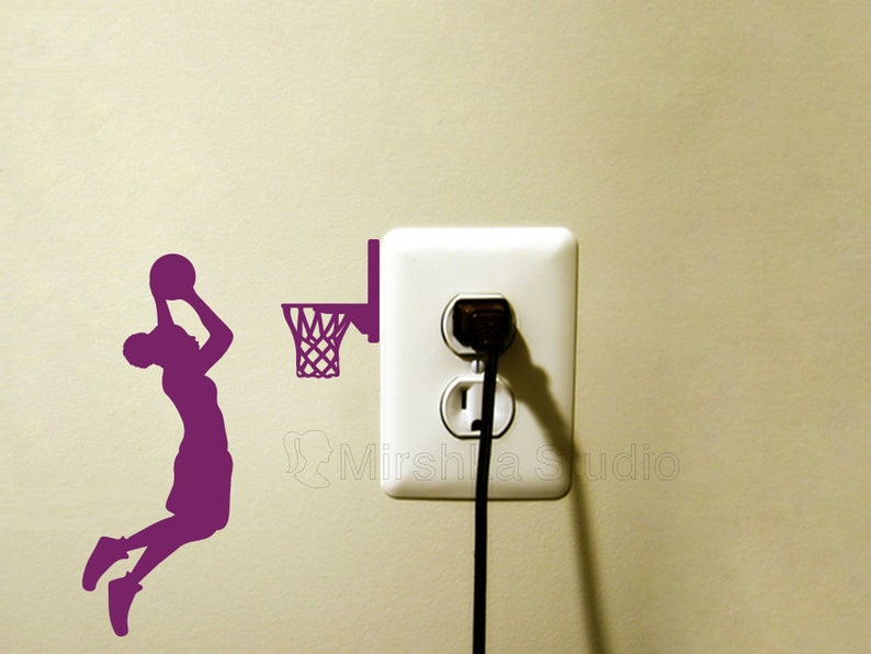 Black Girl Basketball Wall Sticker African American Woman | Etsy