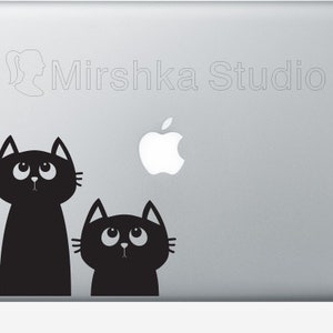 Two Cute Cats Light Switch Stickers Peeking Cats Decal - Etsy