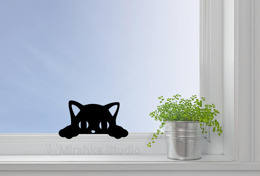 Cute Cat Light Switch Decal Peeking Cat Sticker Kids Room - Etsy