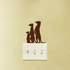 Meerkats family Wall Sticker Africa Animals Decal Cute Kids Room Decor ...
