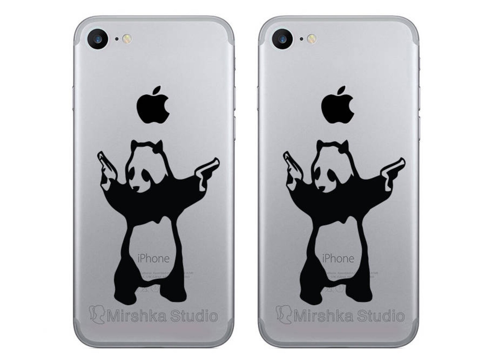 Banksy Panda With Guns Velvet Wall Decal Vinyl Wall Sticker - Etsy