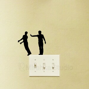 Falling Man Light Switch Fabric Sticker Man Push Vinyl Wall Decal Cool ...