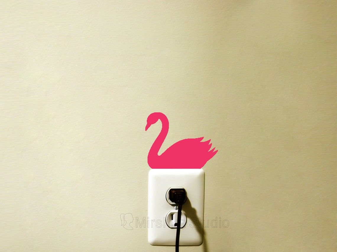Swans Light Switch Stickers Animals Wall Decal Two Swans | Etsy
