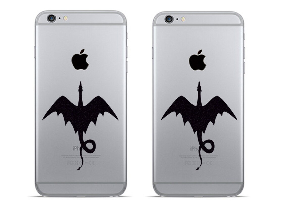 2 Dragons Iphone 6 Decals Dragon Velvet Fabric Iphone 8 Plus - Etsy
