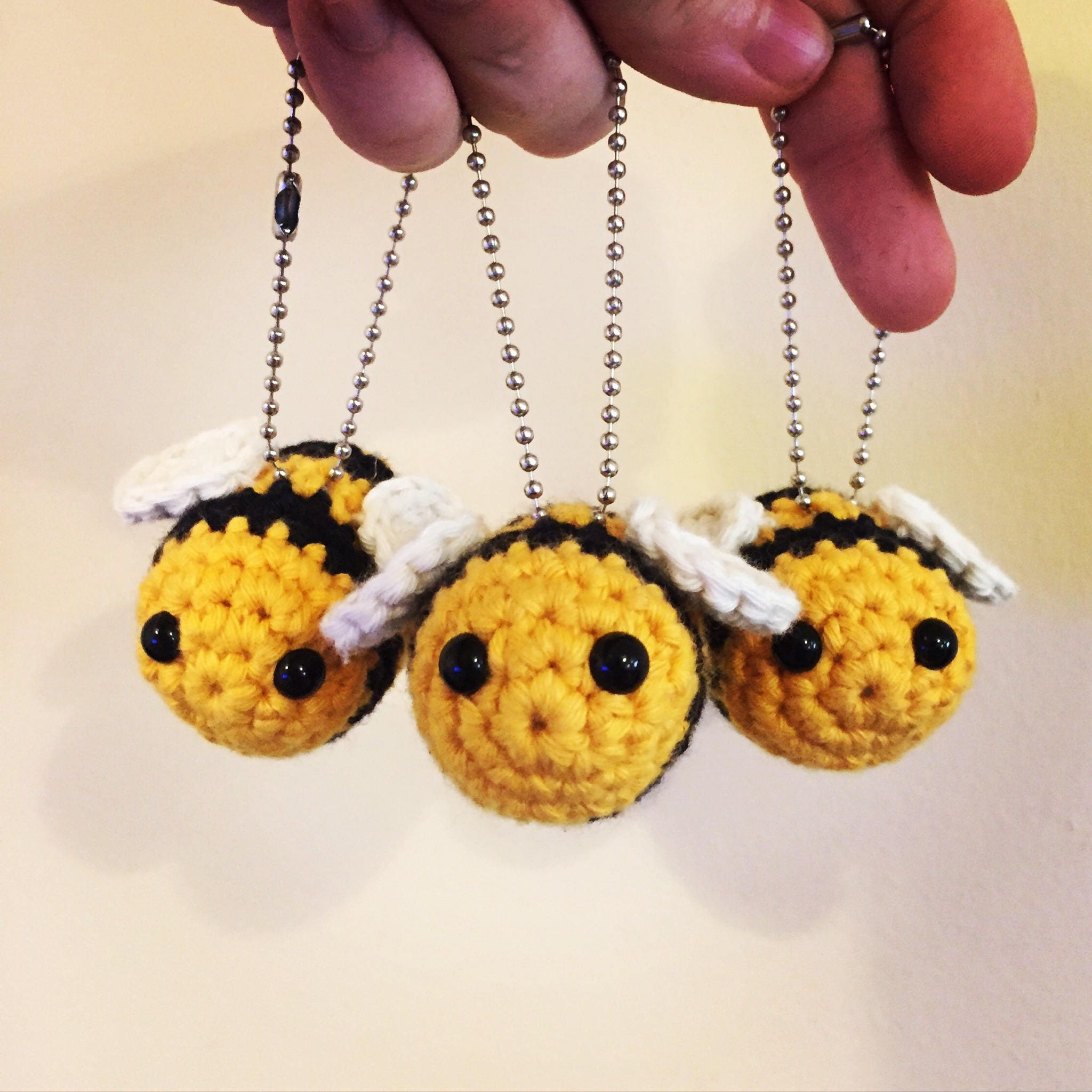 Bumble the Bee Crochet Keychain/key Ring Pattern. Amigurumi Bee. Cute ...