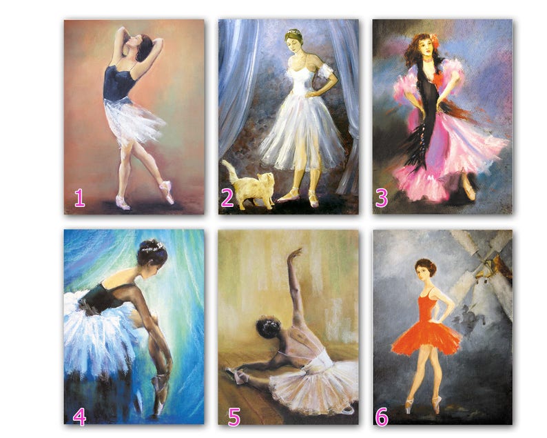 Ballet card Ballerina greeting cards Ballerina in tutu | Etsy