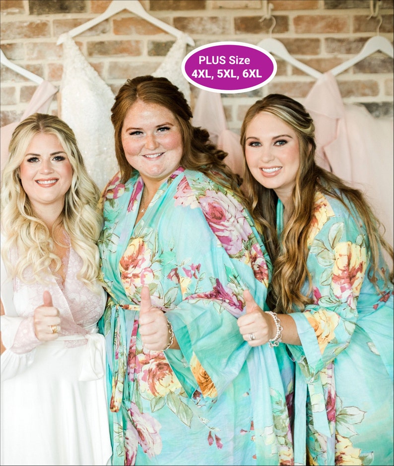 Plus Size Robes 4X5X6X Women Bridesmaid Robe Plus Size - Etsy