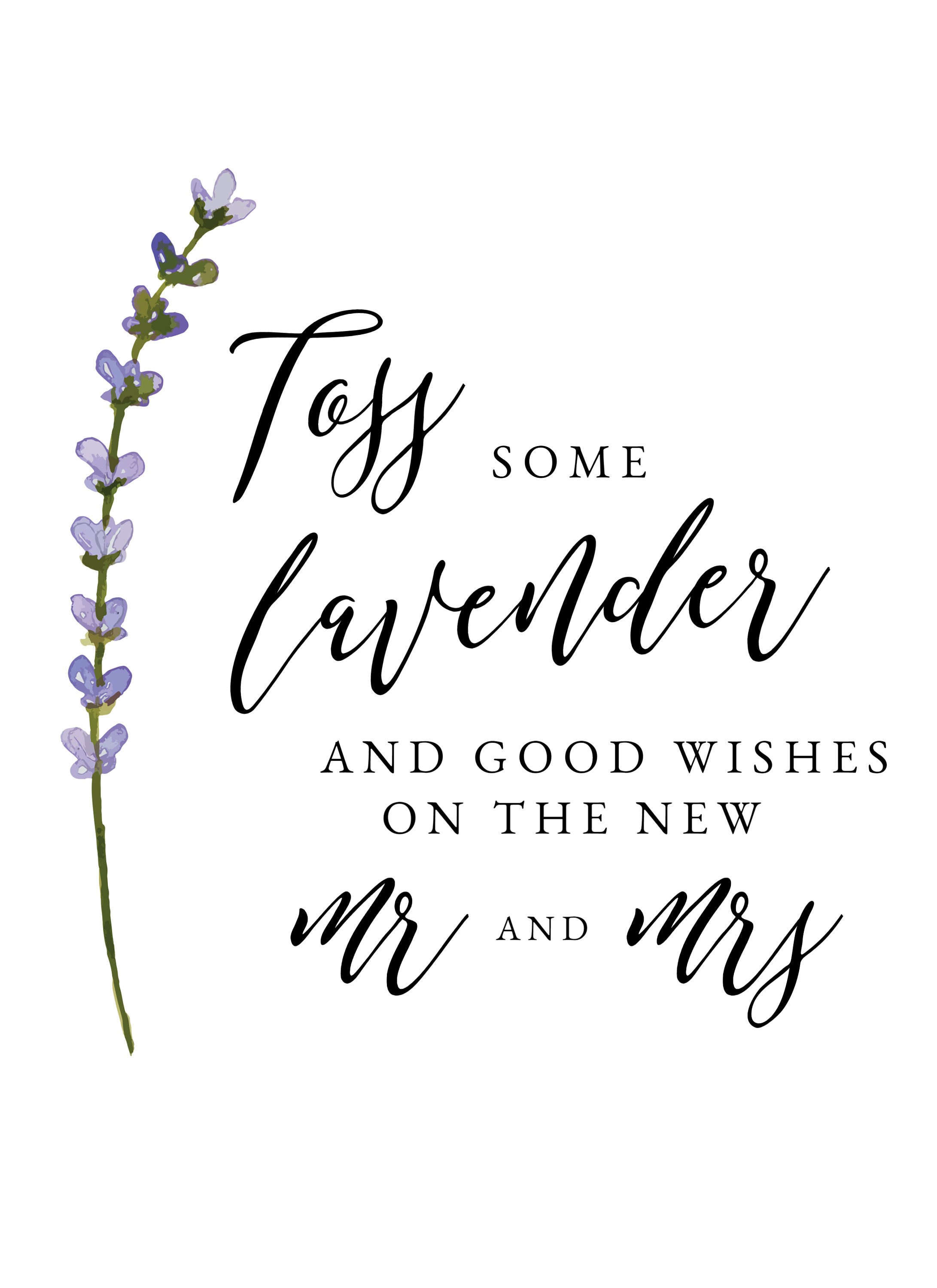 Lavender Toss Sign || Floral Wedding Sign || Lavender Exit || Automatic ...