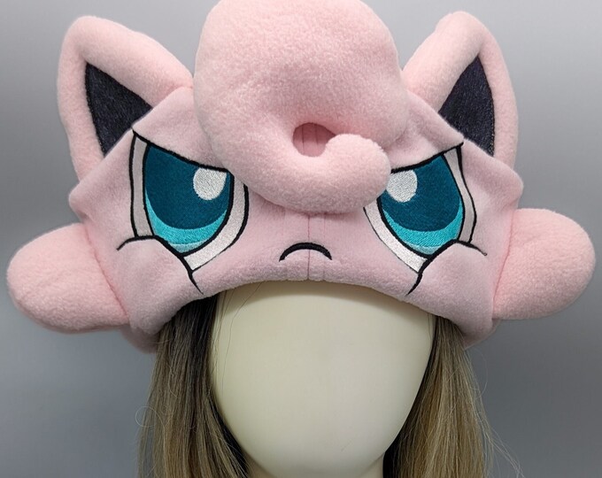 Jigglypuff Happy or Angry Pokemon Beret, Cute Fall Hat, Fleece Beret - Etsy