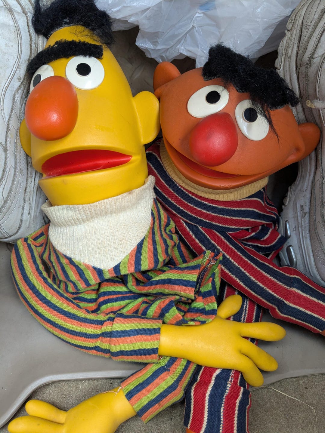 Vintage 1970s Bert and Ernie Hand Puppets - Etsy