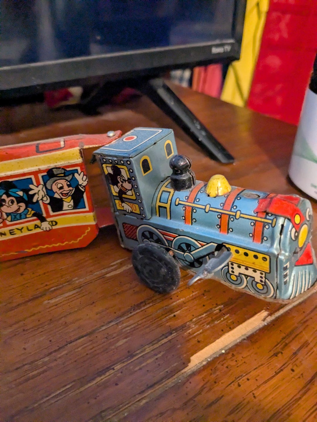 1950s Disneyland MARX Character Train Wind-up WDP Litho Tin Engine ...