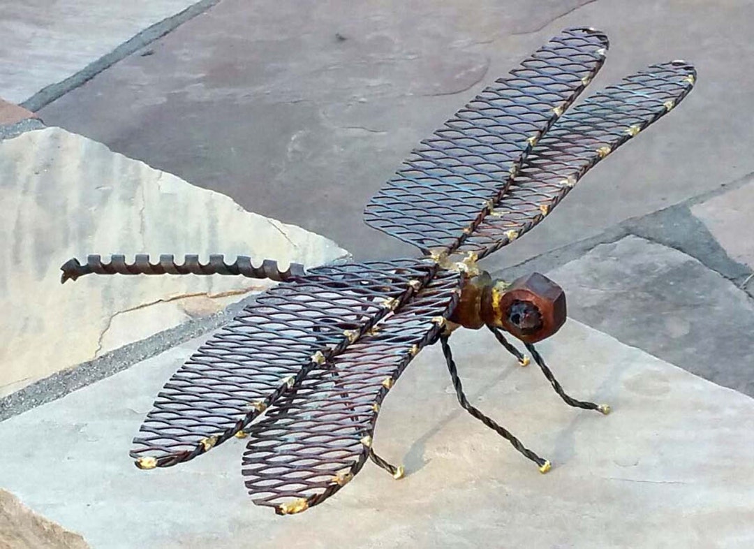 Hand Forged and Fabricated Dragonfly Mad Max Yard Art - Etsy