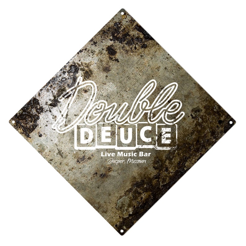 Roadhouse: Double Deuce Logo Metal Sign diamond | Etsy