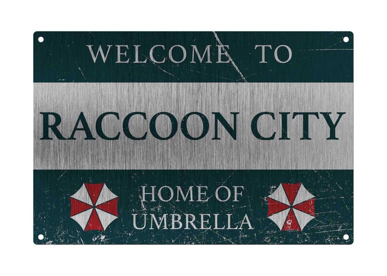 Resident Evil: Welcome To Raccoon City Metal Sign | Etsy