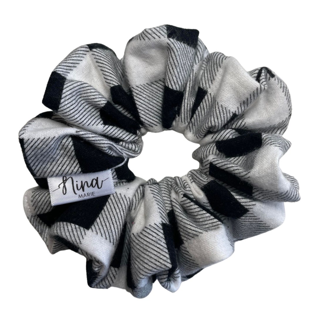 XL Buffalo Plaid Scrunchie: Handmade Cotton-flannel Hair Tie - Etsy
