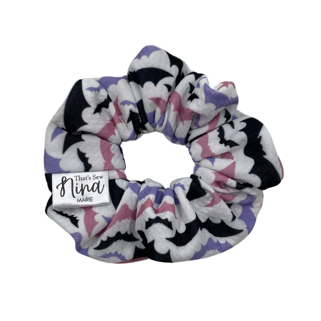 Bat Scrunchie: Halloween Hair Tie, Spooky Style - Etsy