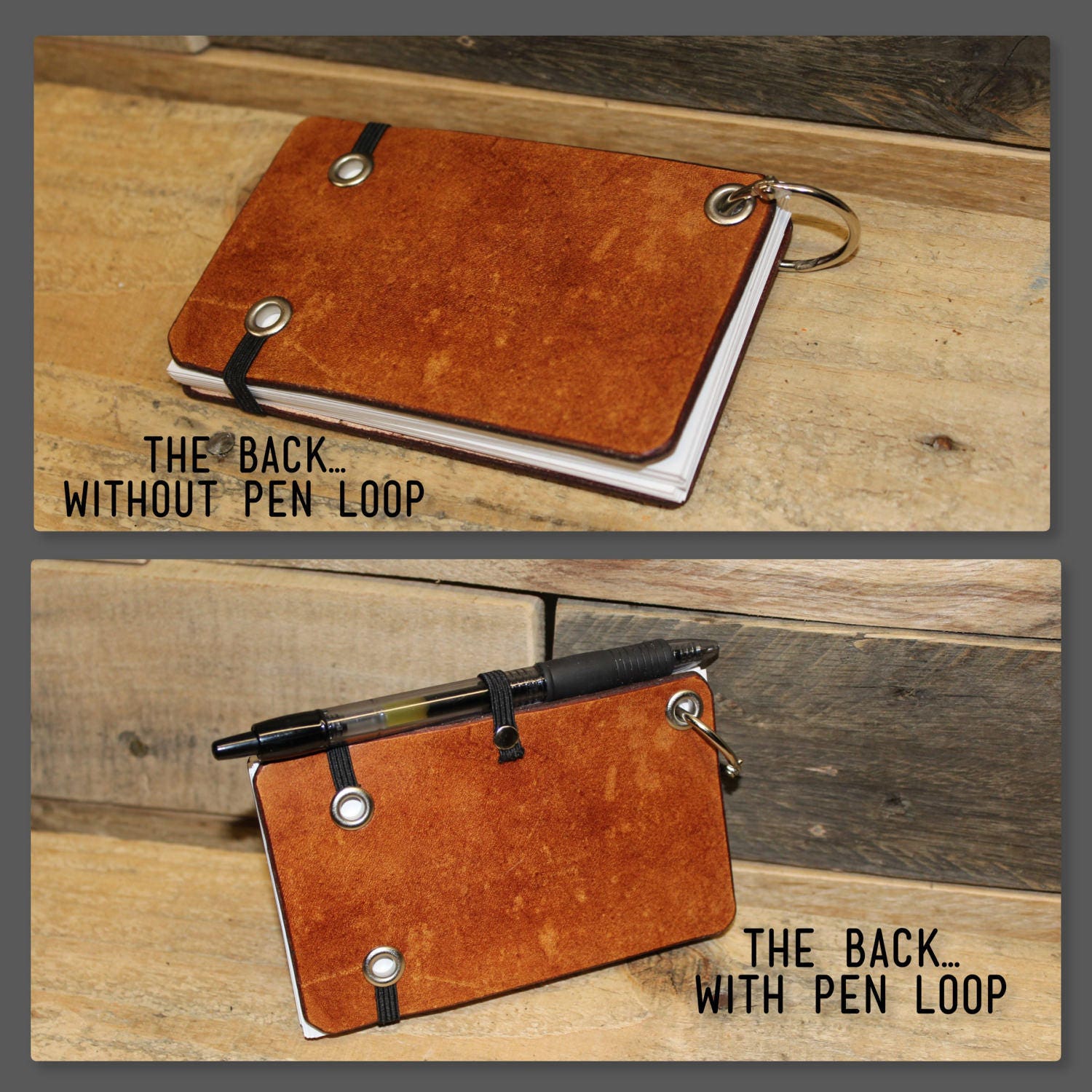 Monogrammed Leather Index Card Holder, 4"x6" Index Card Case ...