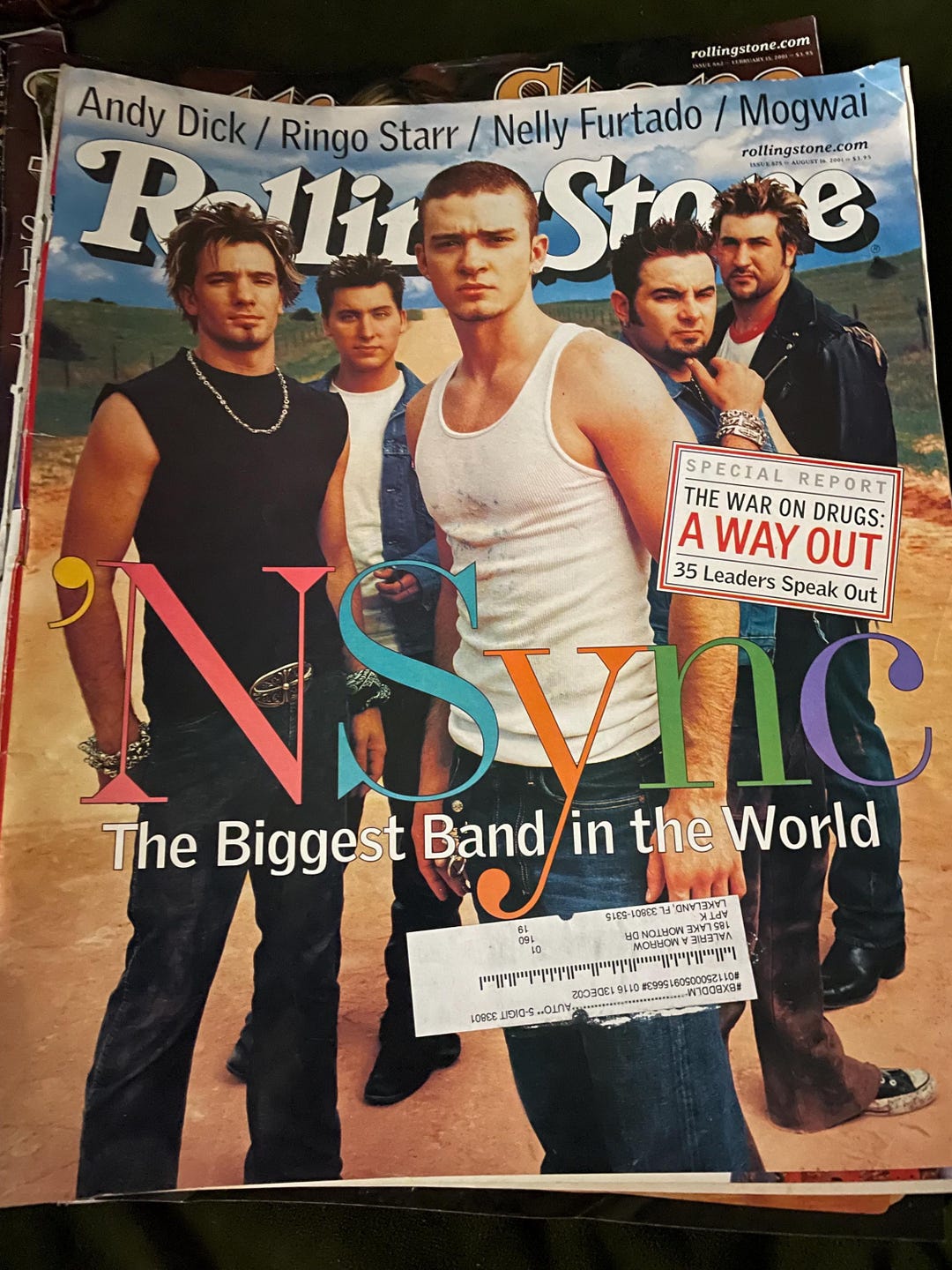 Rolling Stone Magazine With ‘nsync. 8/16/2001 Issue 875 - Etsy