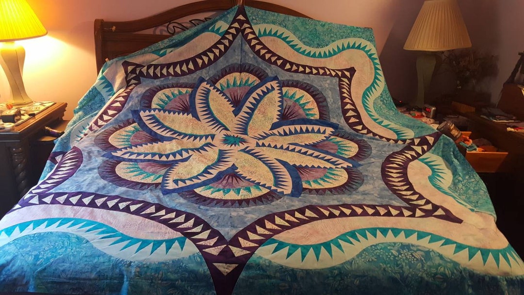 Queen/king Lakeshore Hosta Quilt Top - Etsy