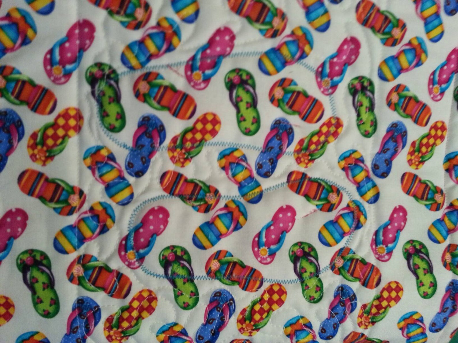 Summer Fun Flip Flop Quilted Table Runner - Etsy