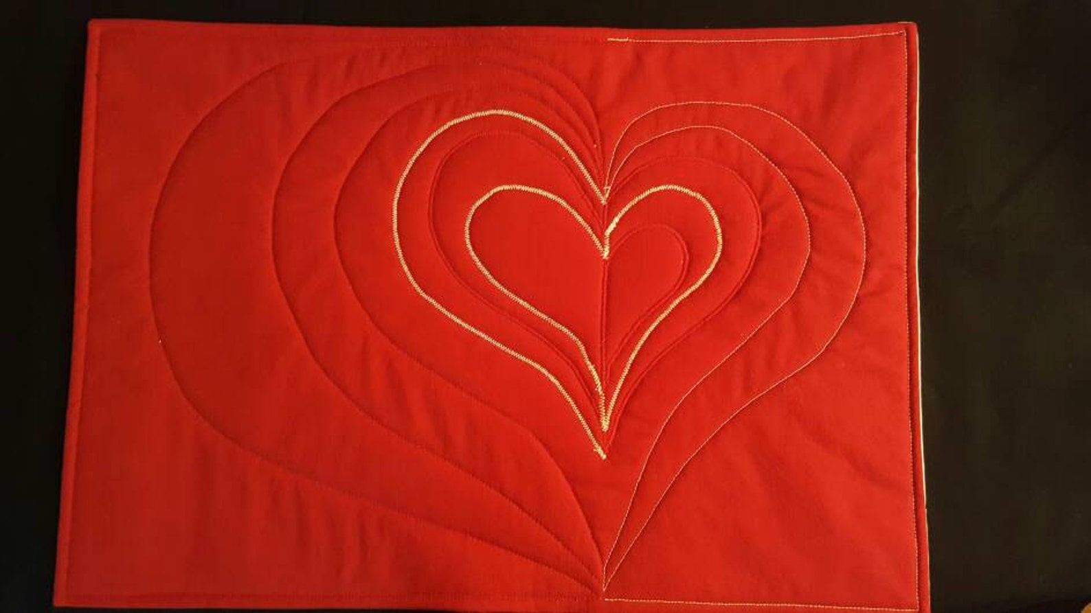 Happy Valentines Quilted Heart Placemats Choose How Many You - Etsy