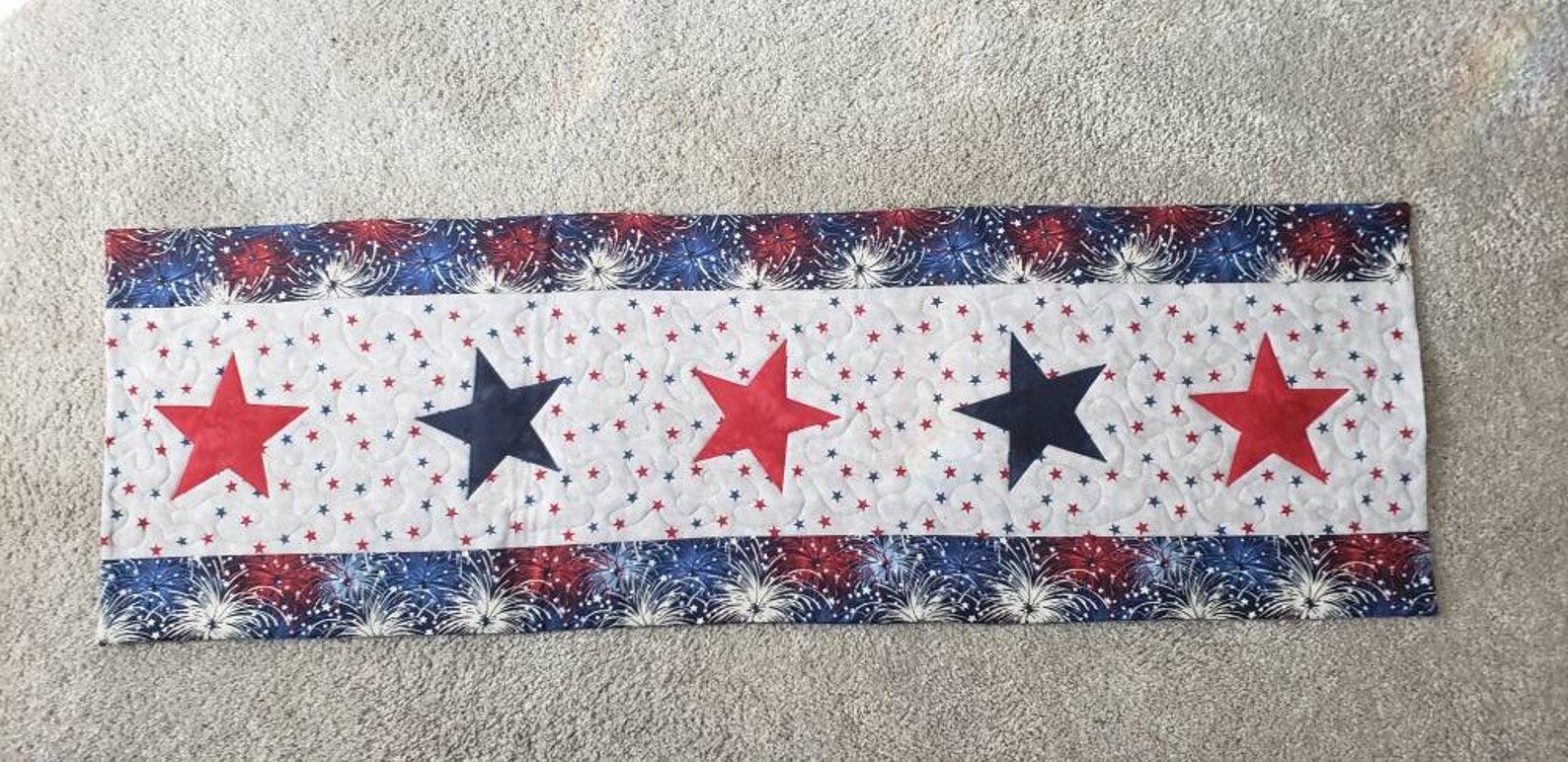Star Spangled Quilted Table Runners Choose Your Style - Etsy