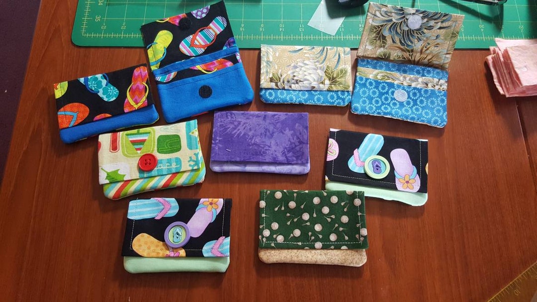 Handmade Fabric Credit Card Wallet - Etsy