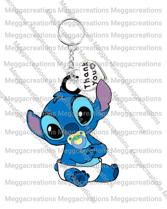 Baby Stitch or Baby Angel Keychain Baby Shower Favor Gift - Etsy