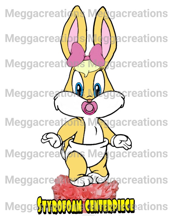 Baby Boy Bugs or Baby Girl Lola Centerpiece Double Sided - Etsy