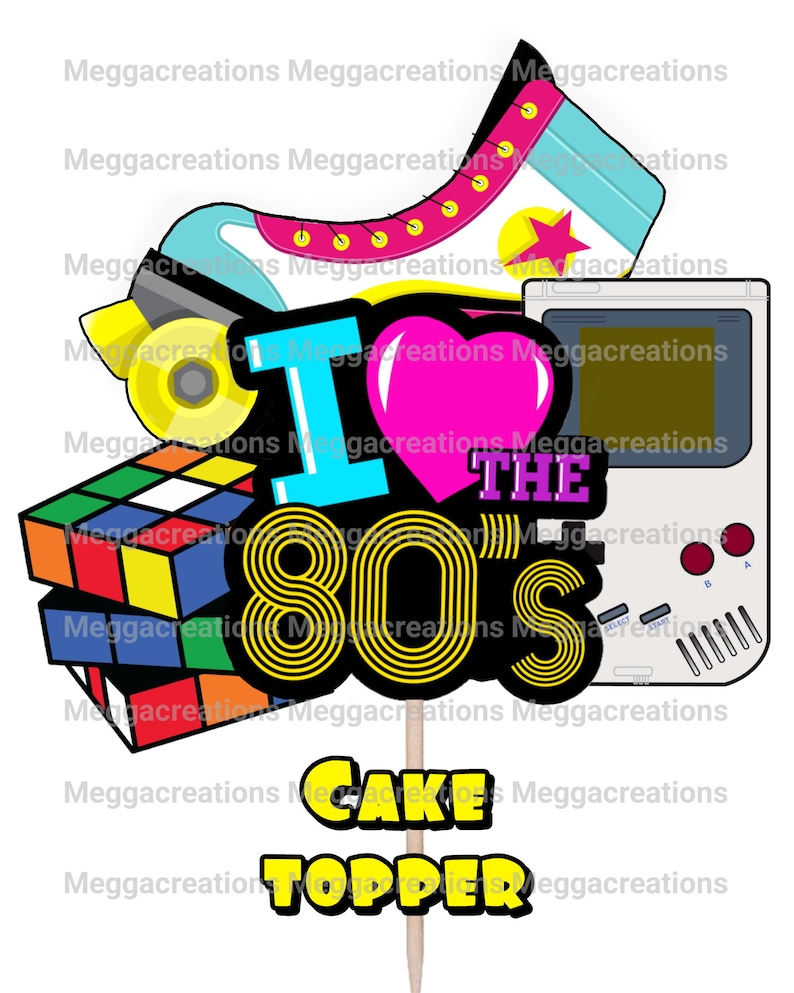 I Love the 80s Theme| 80s Birthday Centerpiece | 80s Party Decoration ...