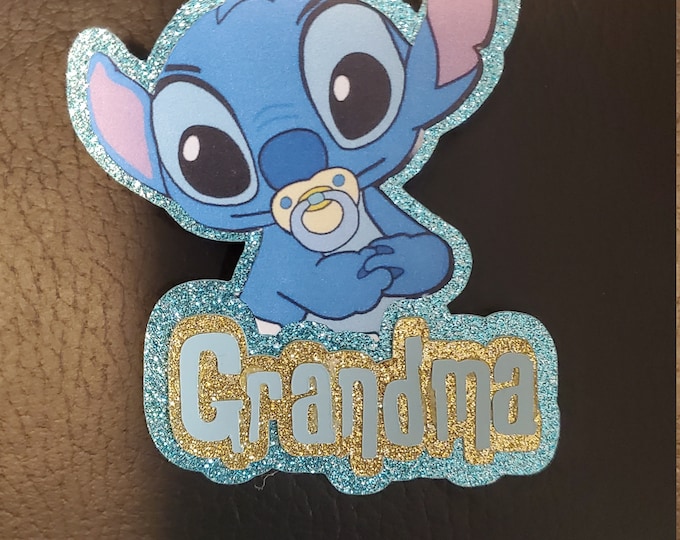 Baby Boy Stitch Themed Daddy to Be Baby Shower Badge Pins - Etsy