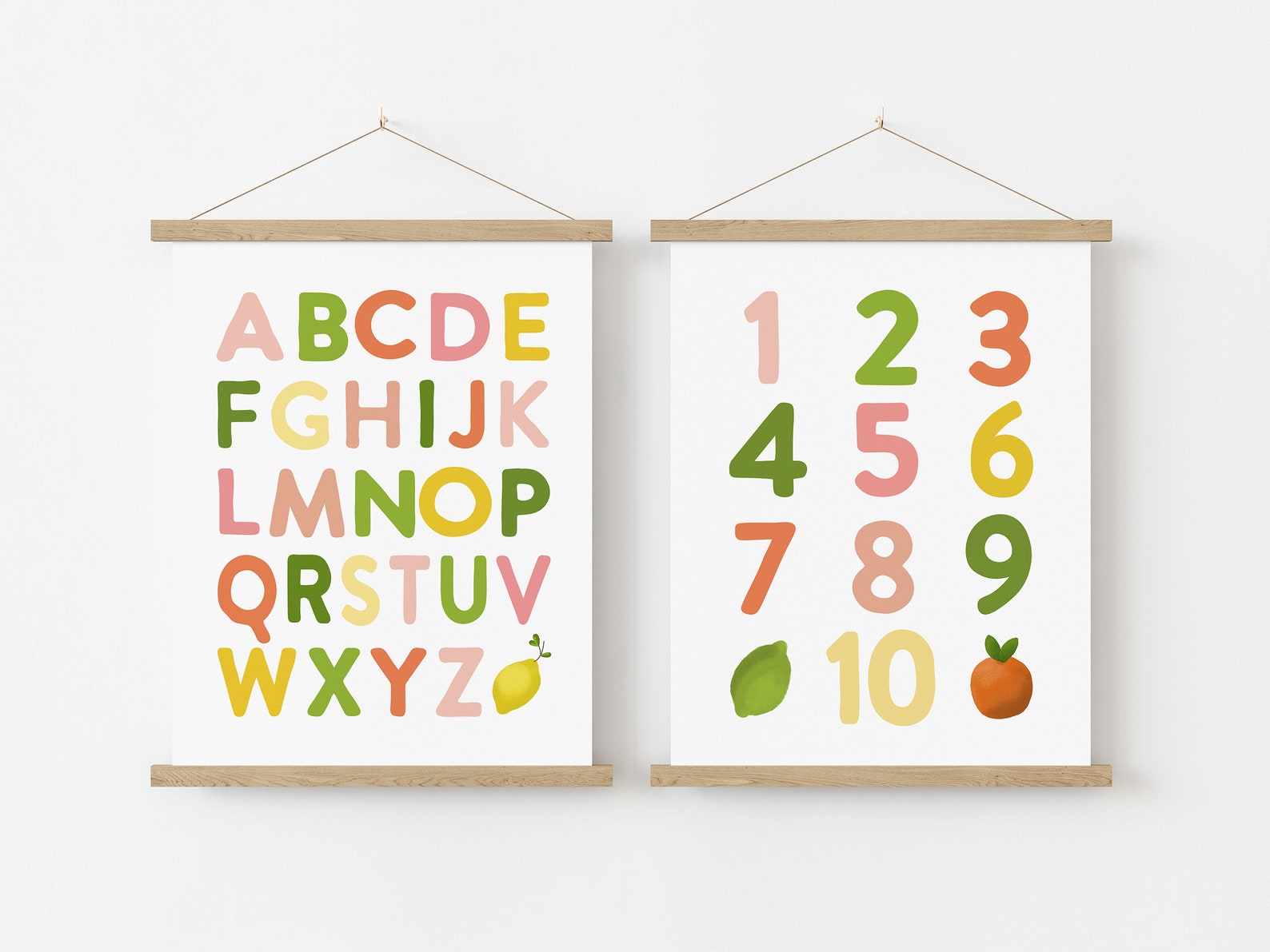 Citrus Nursery Decor Alphabet Nursery Prints ABC Nursery - Etsy