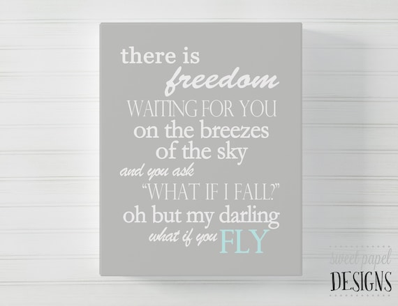 What If You Fly Inspirational Quote Canvas Erin Hanson Quote - Etsy