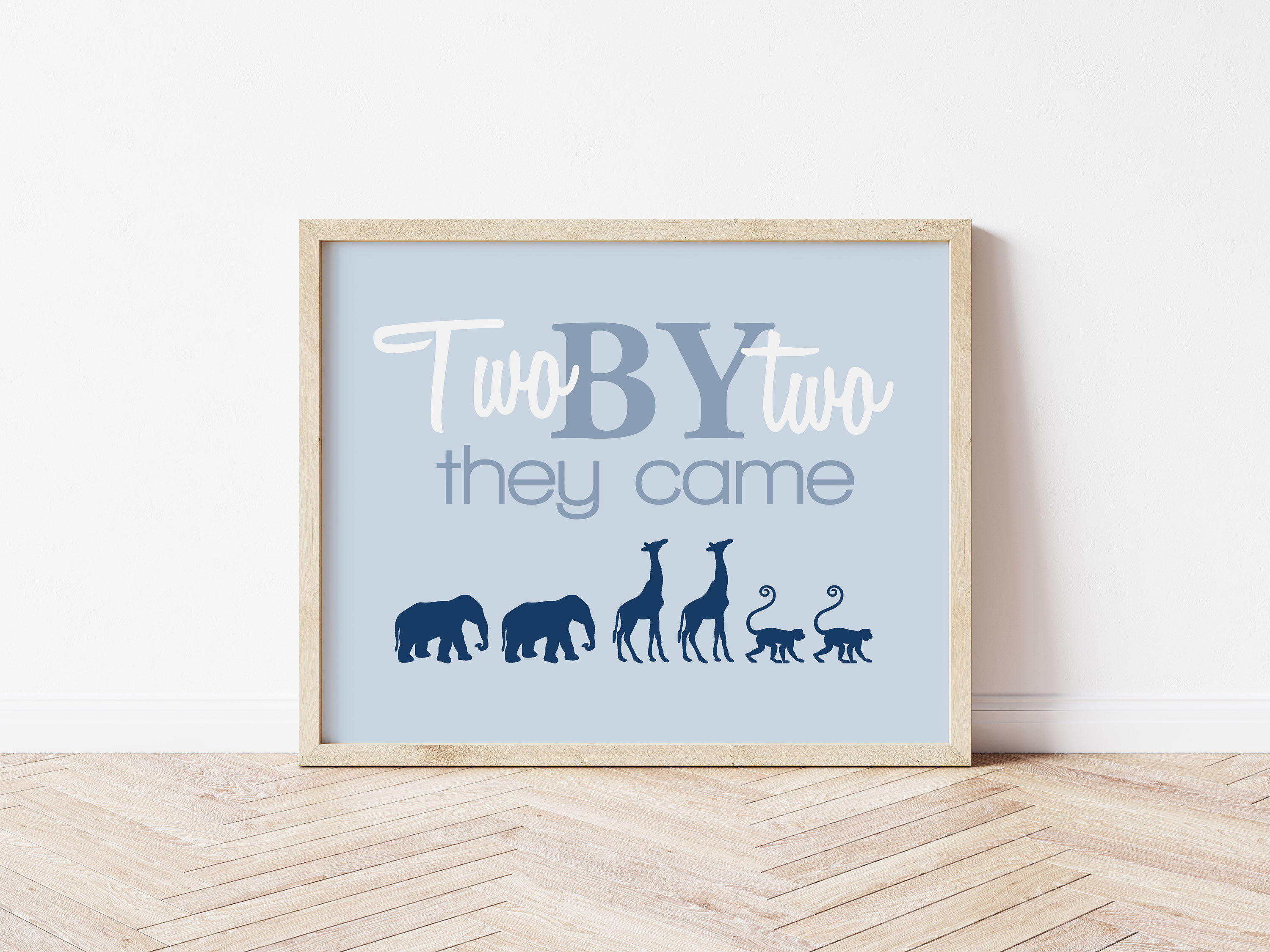 Two by Two They Came Twin Nursery Decor, Noahs Ark Twin Baby Gift, Boy ...