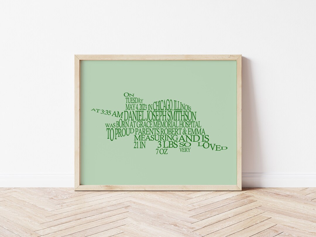 Baby Boy Dinosaur Print, Personalized Dinosaur Nursery Decor, Baby ...