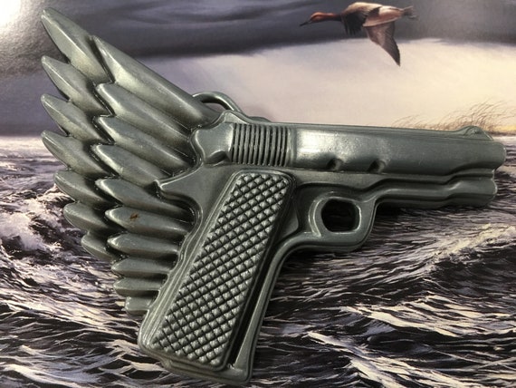 Gun With Wings Silvertone None Functioning 38 - Etsy