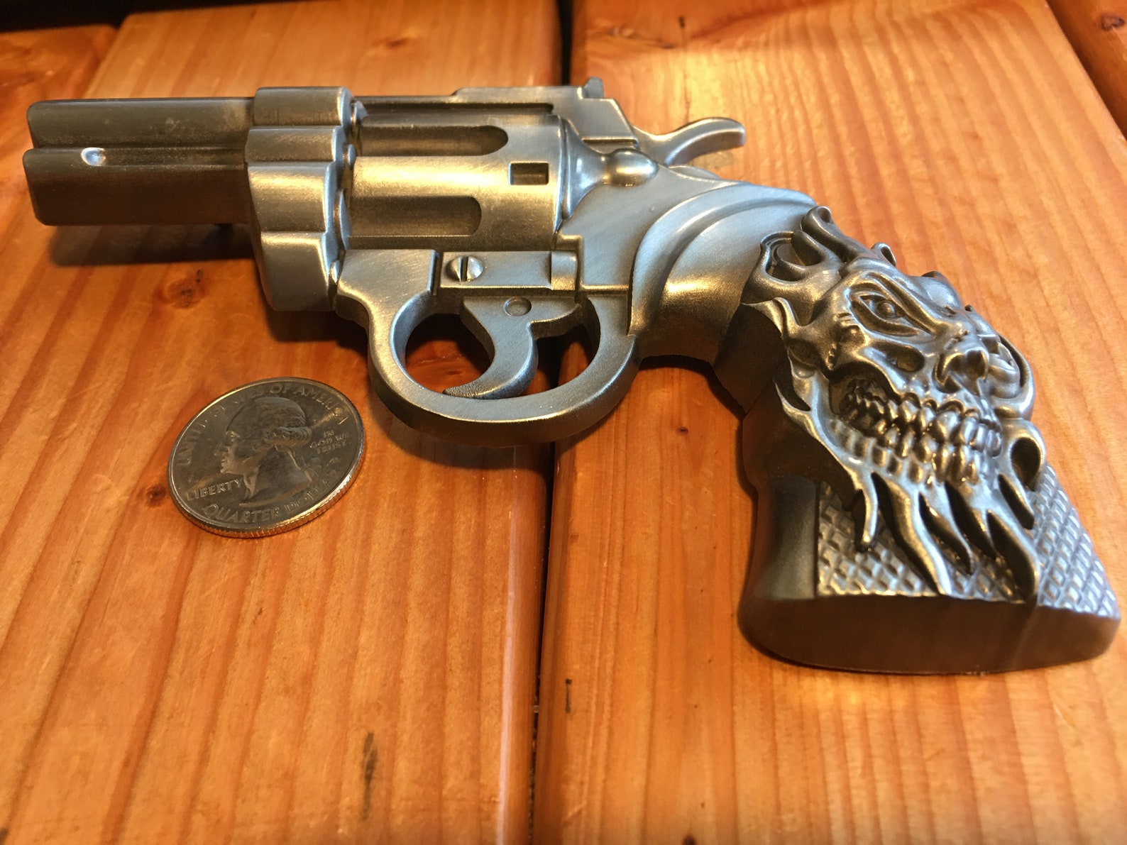 Pistol Colt Revolver W / Devil Non Shooting Belt Buckle | Etsy