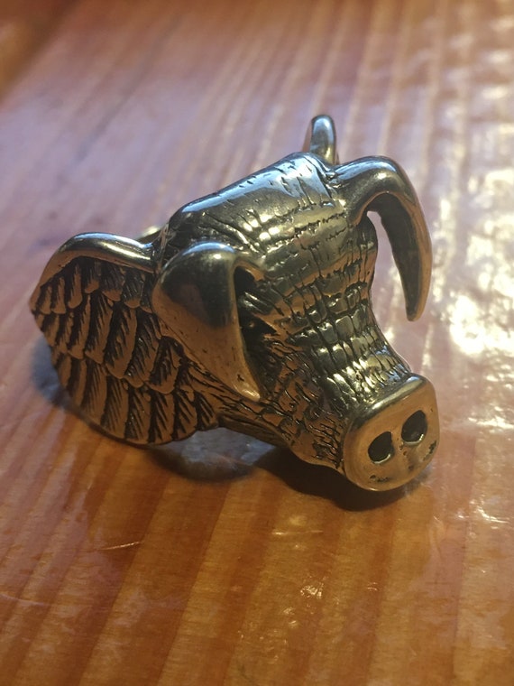 Hog / Pig Ring Eddie Munson...G & S Ring - Gem