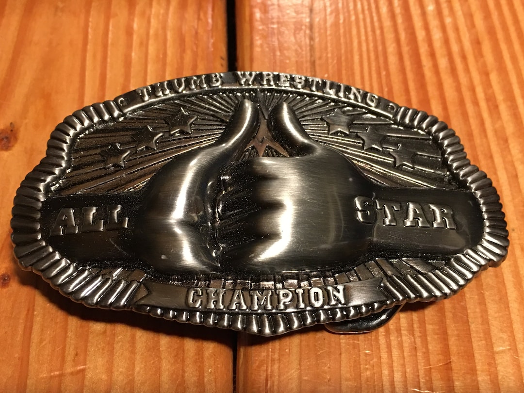 Thumb Wrestling Champion Belt Buckle - Etsy