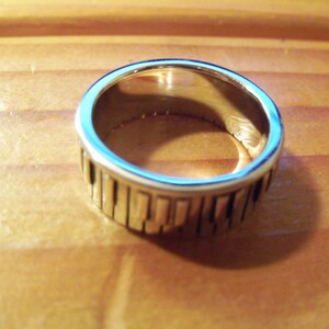 Piano Key Ring Sterling Silver Unique | Etsy