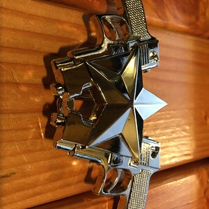 2 Guns & Star Badge Belt Buckle - Etsy